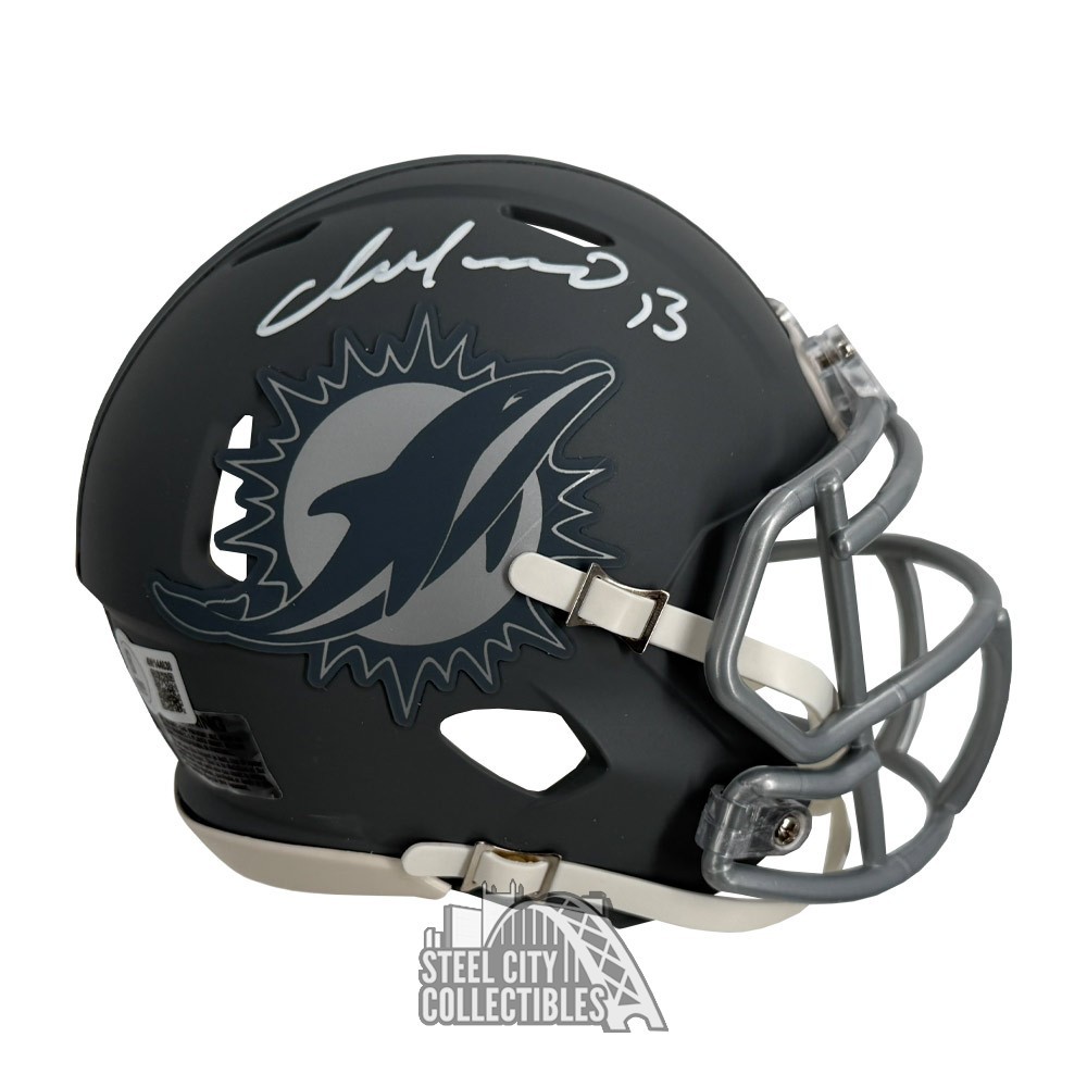 Dan Marino Autographed Miami Dolphins Slate Mini Football Helmet - BAS ...