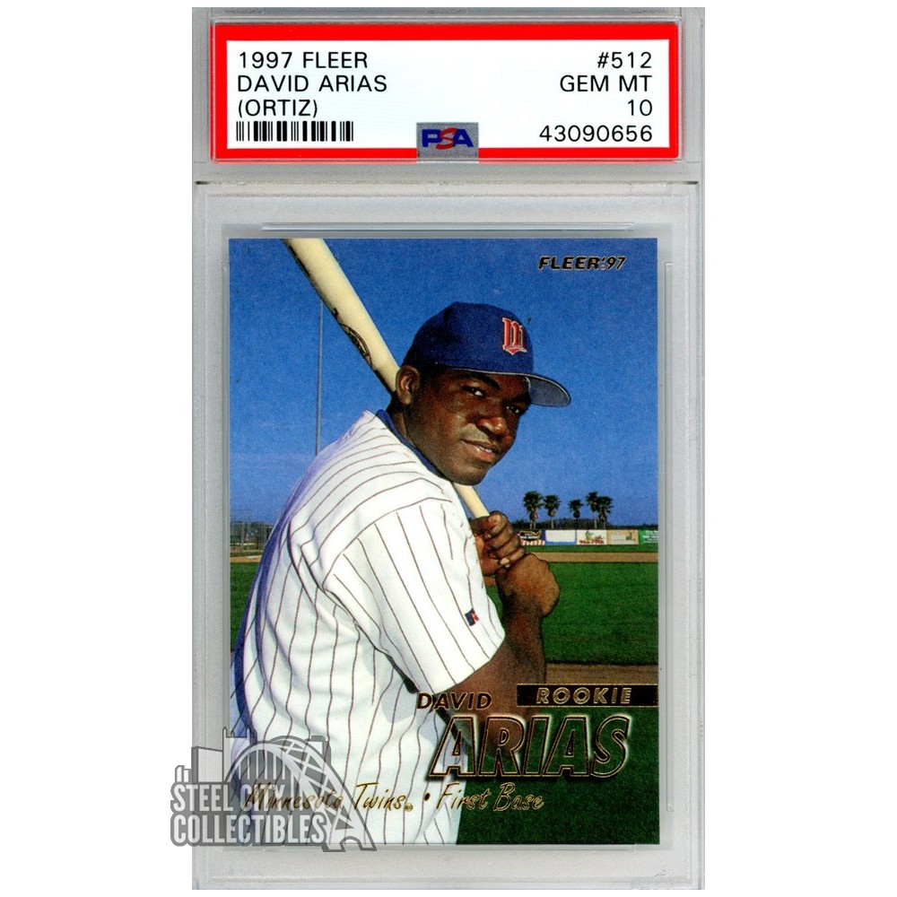 David Arias Ortiz 1997 Fleer Baseball Rookie Card #512 PSA 10 GEM MINT ...