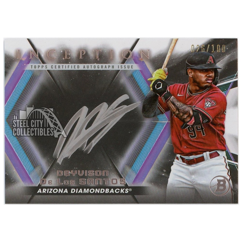 Deyvison De Los Santos 2023 Bowman Inception Silver Signings Autograph ...
