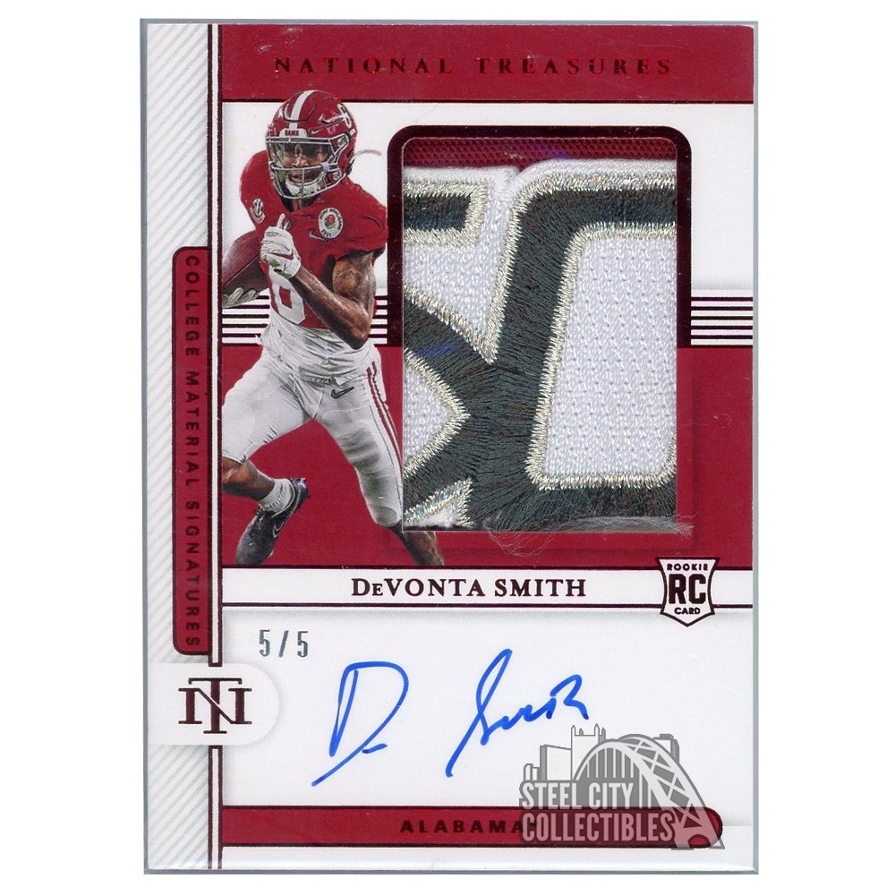DeVonta Smith 2021 Panini National Treasures Collegiate Autograph RC ...