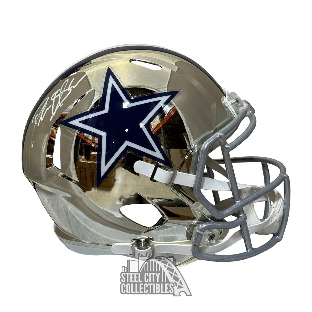 Deion Sanders Autographed Dallas Chrome Replica Full Size Helmet - BAS ...