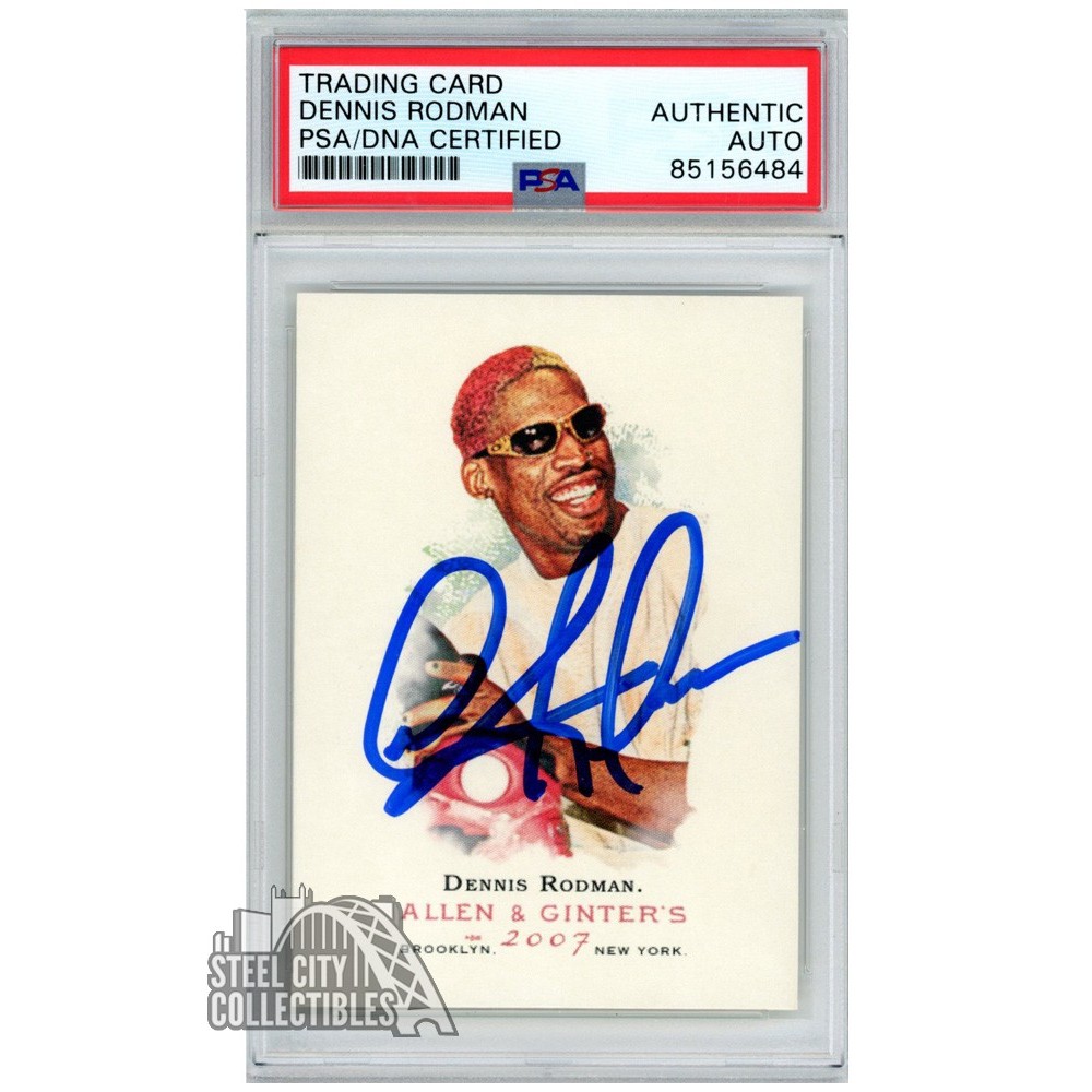 Dennis Rodman 2007 Topps Allen & Ginter Autograph Card #331 PSA/DNA ...