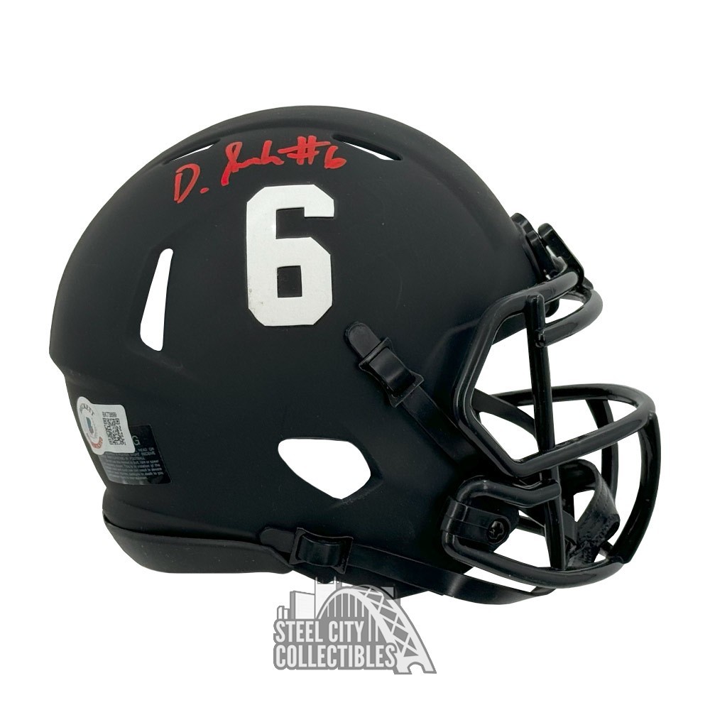 Devonta Smith Autographed Alabama Eclipse Mini Football Helmet - BAS ...