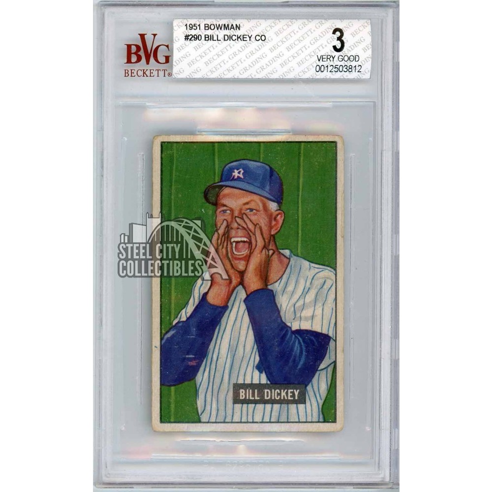 Bill Dickey 1951 Bowman Baseball Card #290 BVG 3 | Steel City Collectibles