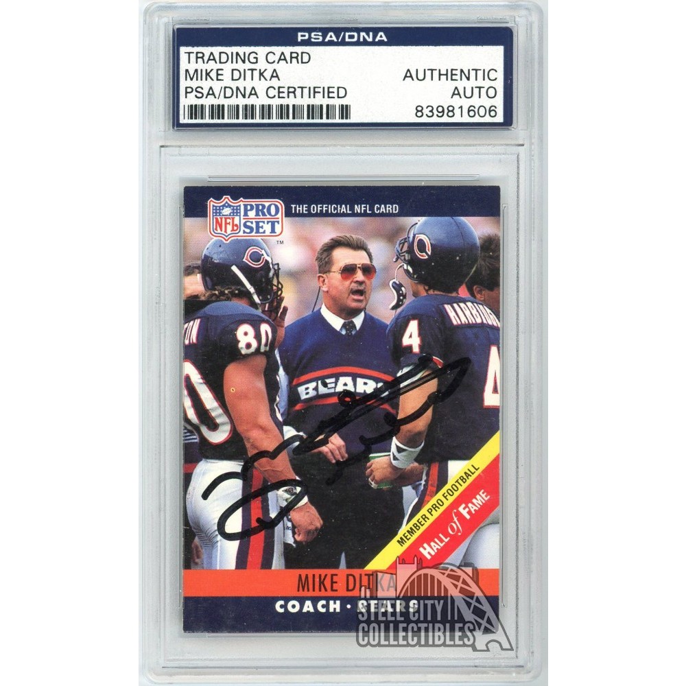 Mike Ditka 1990 Pro Set Autograph Card #59 PSA/DNA | Steel City ...