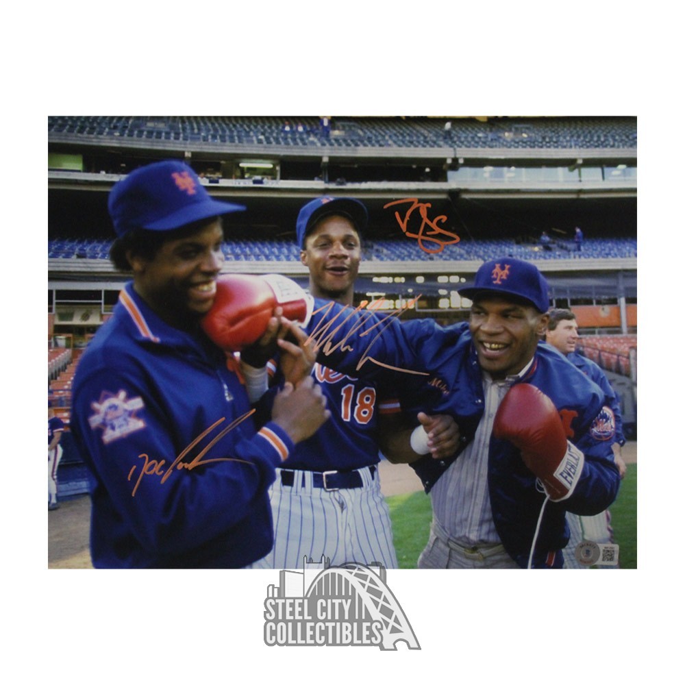 Mike Tyson, Dwight Gooden, Darryl Strawberry Autographed 11x14 Photo ...