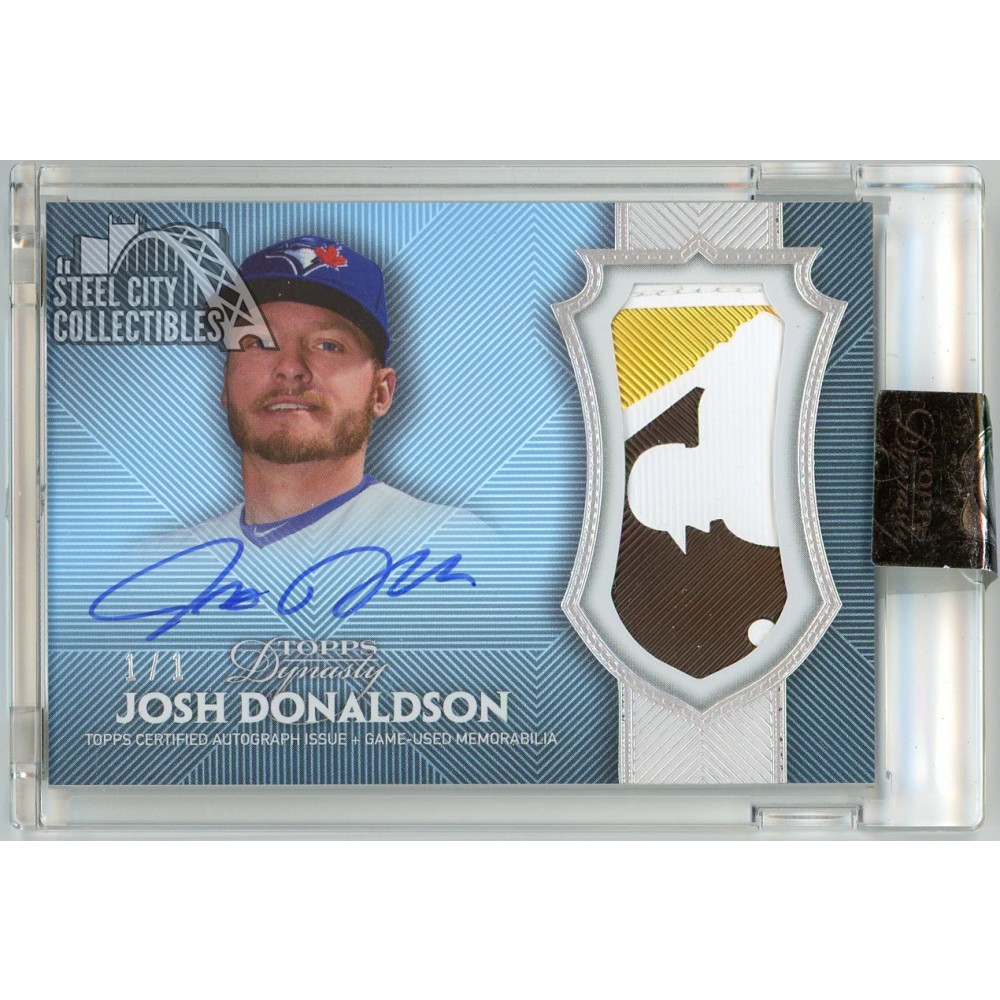 Josh Donaldson 2017 Topps Dynasty Game-Used MLB Logo Patch Autograph ...