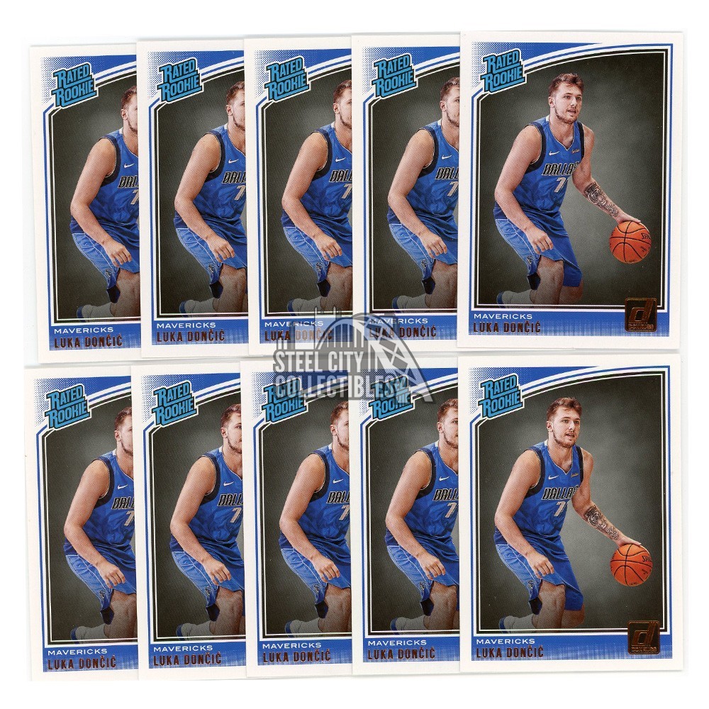 Luka Doncic 2018-19 Panini Donruss Rated Rookie Card #177 10 Count Lot ...