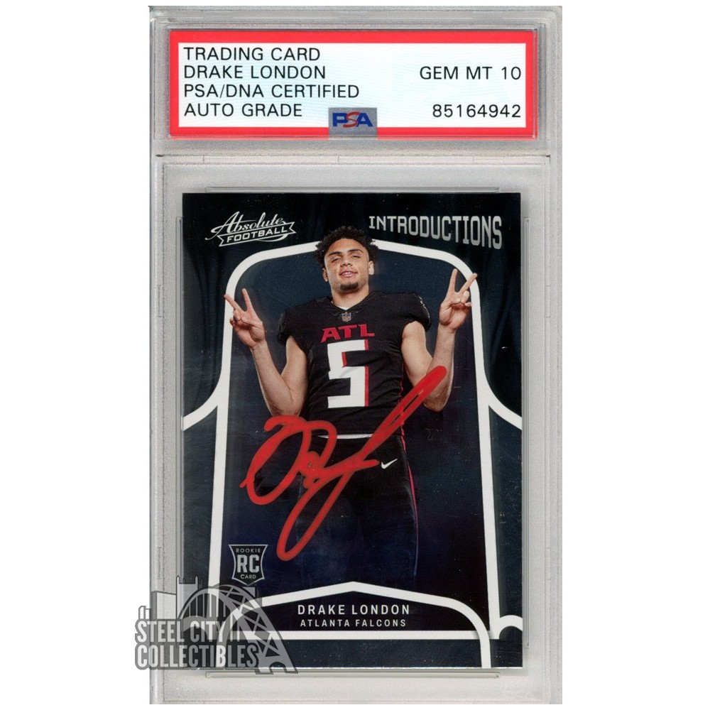 Drake London 2022 Panini Absolute Introductions Autograph Rookie Card # ...
