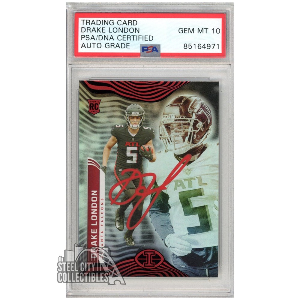 Drake London 2022 Panini Illusions Autograph Rookie Card #6 PSA/DNA 10 ...