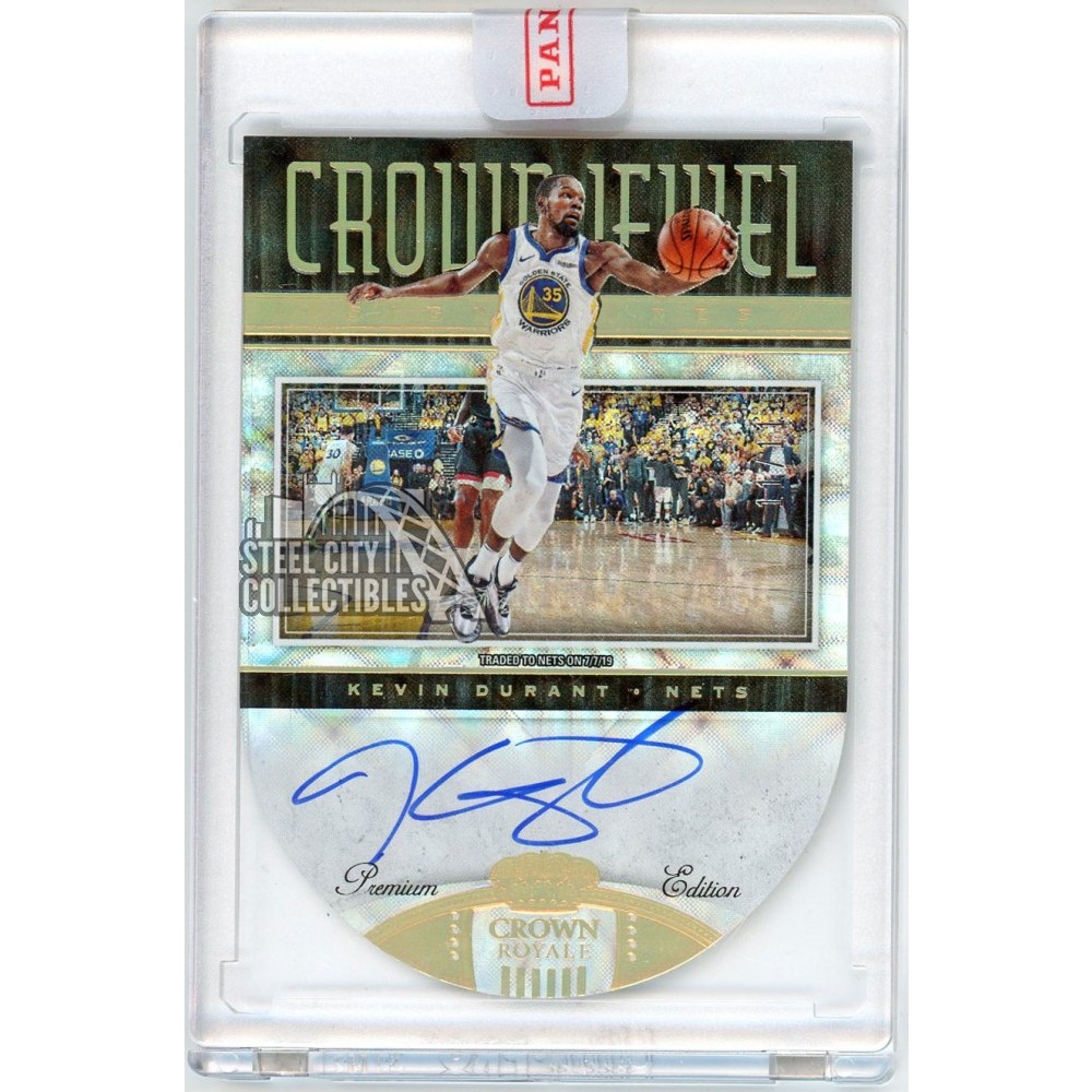 Kevin Durant 2019-20 Panini Crown Royale Premium Crown Jewel Autograph ...