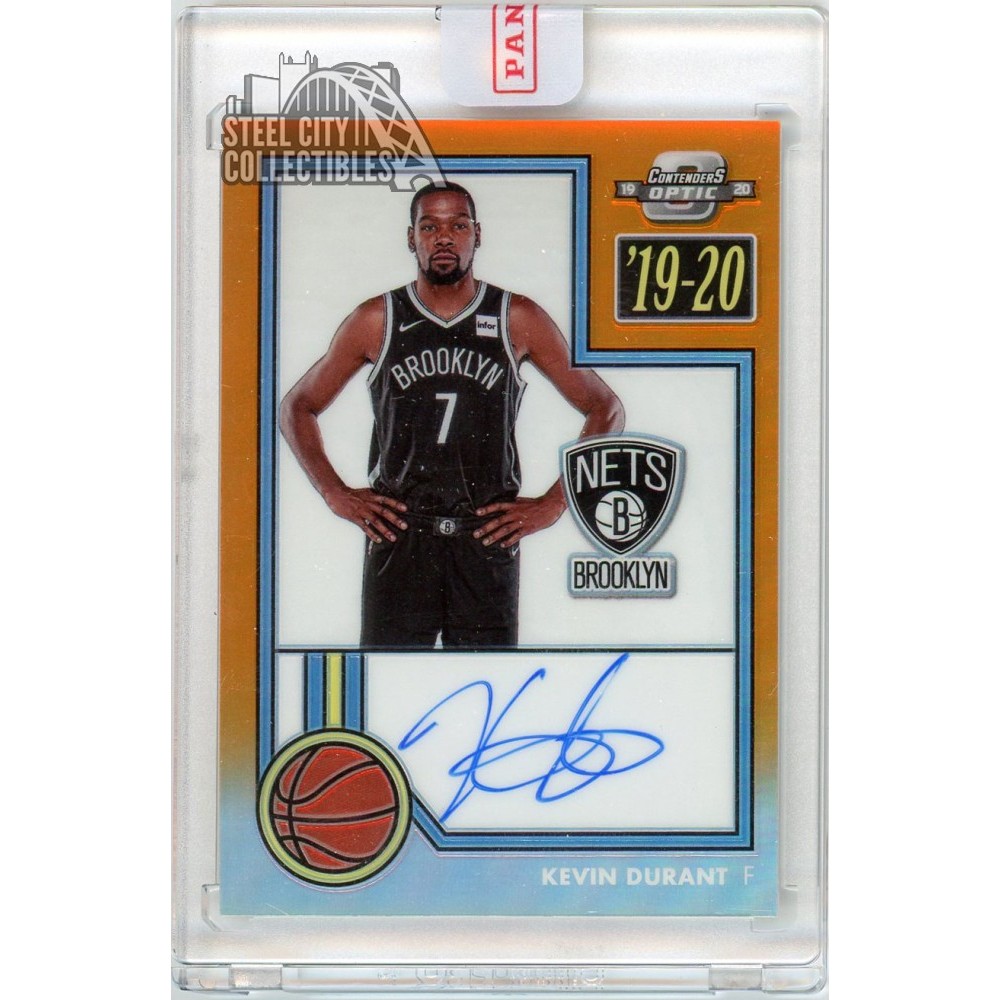 Kevin Durant 2019-20 Panini Contenders Optic 1982 Orange Autograph Card ...