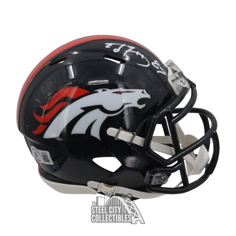 Ed McCaffrey Autographed Denver Speed Mini Football Helmet - BAS ...