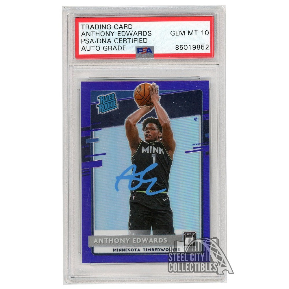 Anthony Edwards 2020-21 Panini Donruss Optic Rated Rookie Purple ...