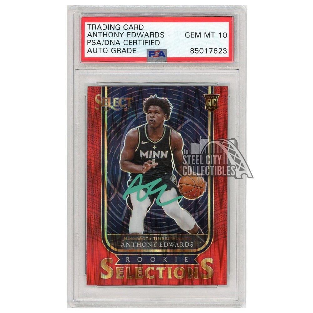 Anthony Edwards 2020-21 Panini Select Rookie Selections Red Autograph ...