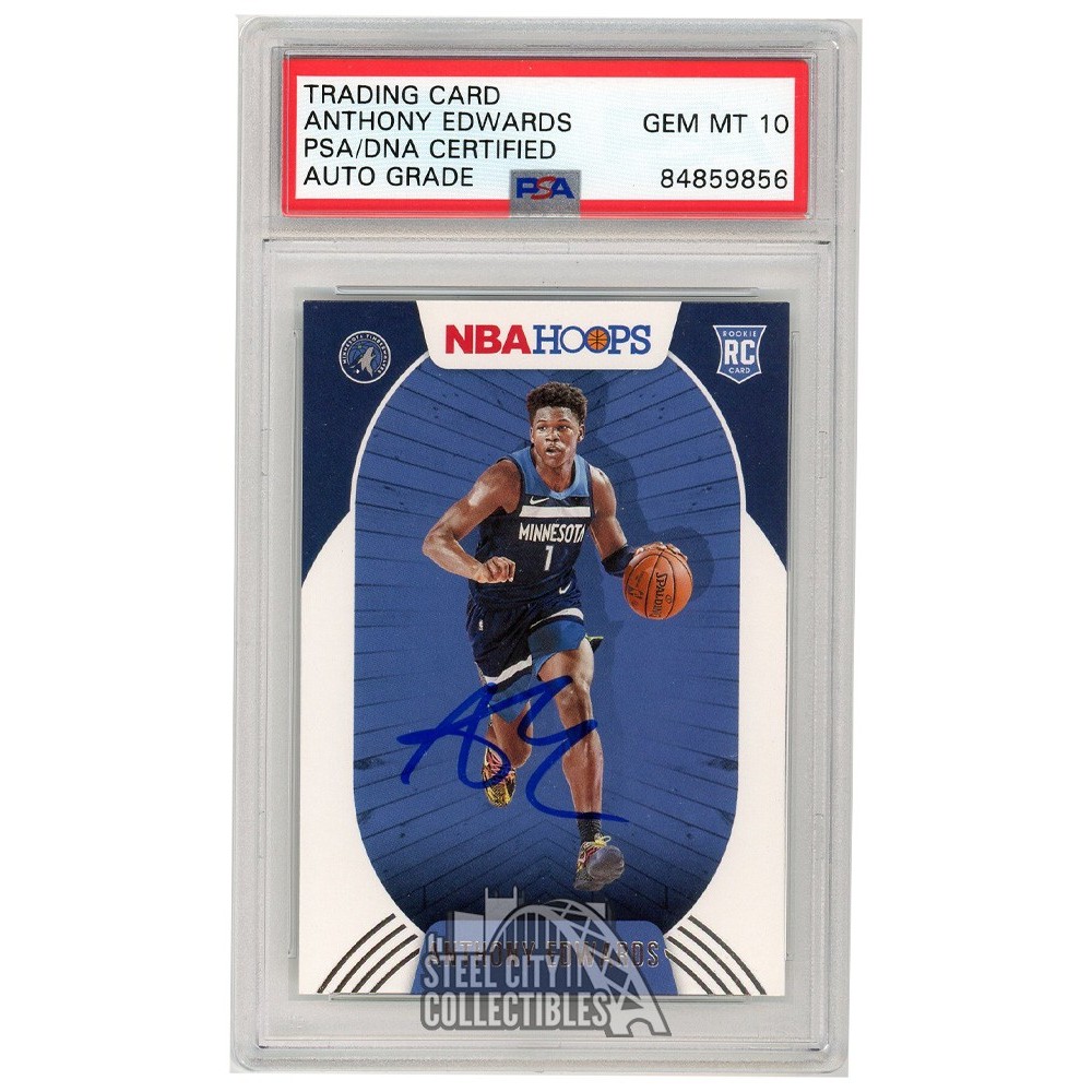 Anthony Edwards 2020-21 Panini Hoops Autograph Rookie Card #216 PSA/DNA ...