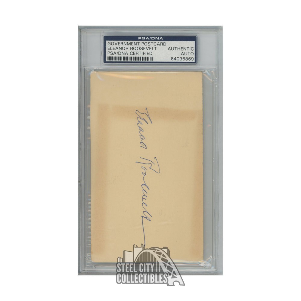Eleanor Roosevelt Autographed Government Postcard - PSA/DNA | Steel ...