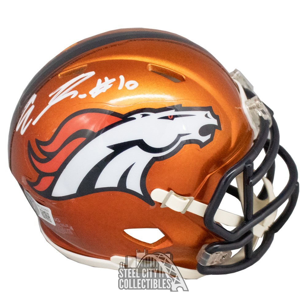 Emmanuel Sanders Autographed Denver Broncos Flash Mini Football Helmet ...
