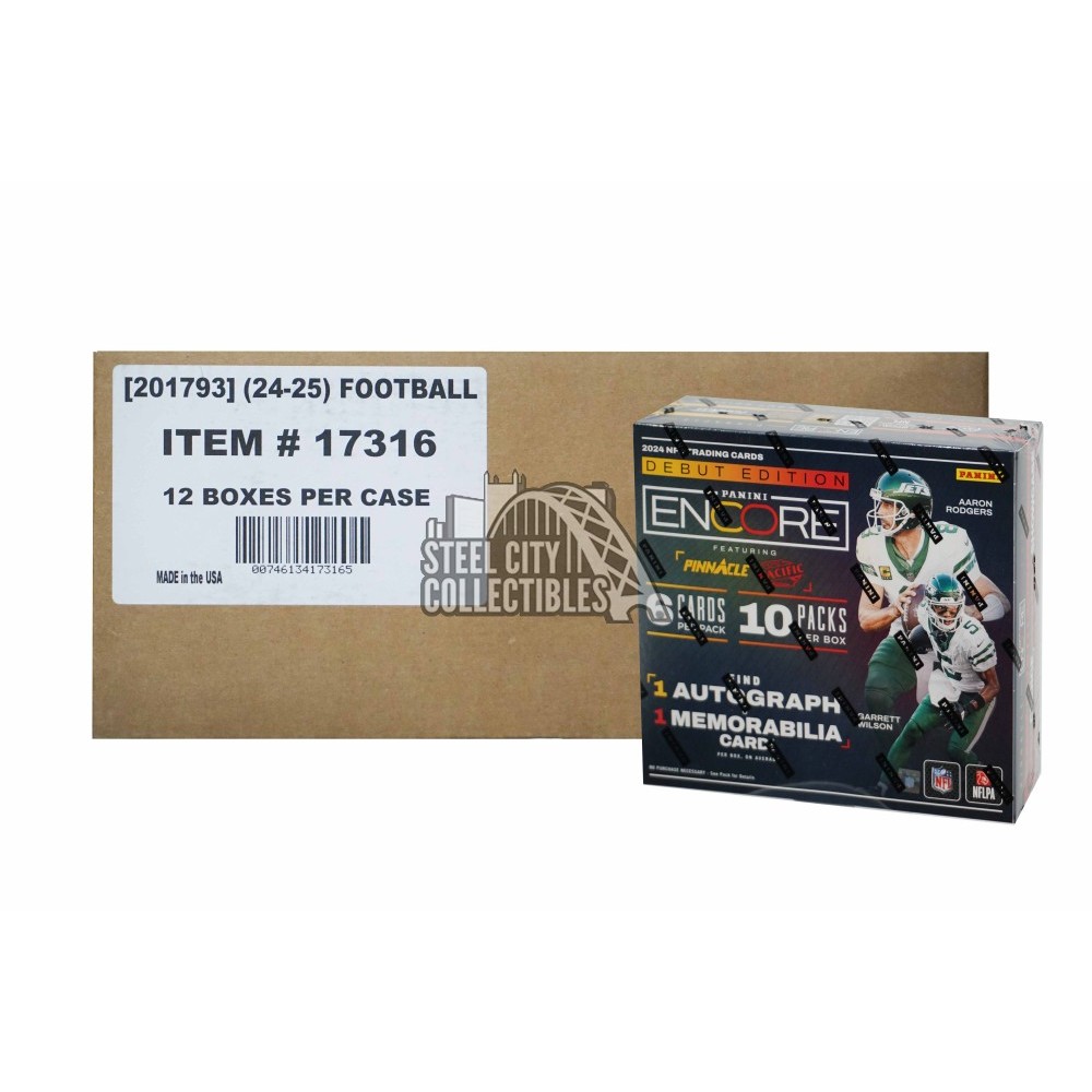 2024 Panini Encore Football Hobby 12-Box Case | Steel City Collectibles