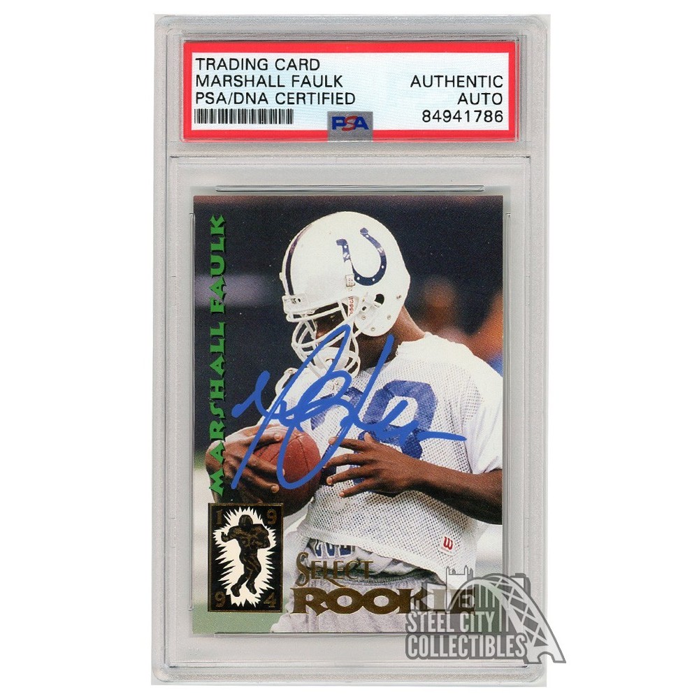Marshall Faulk 1994 Pinnacle Select Autograph Rookie Card #200 PSA/DNA ...