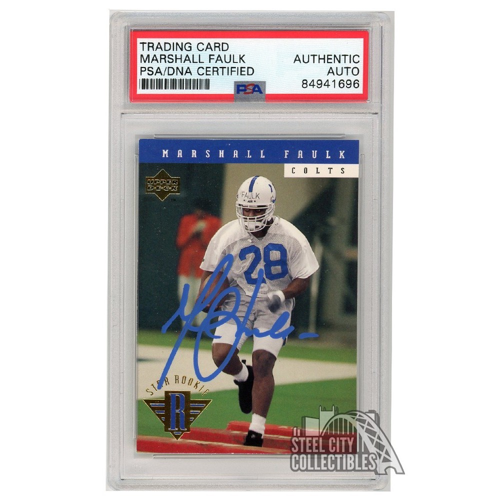 Marshall Faulk 1994 Upper Deck Autograph Rookie Card #7 PSA/DNA (Light ...