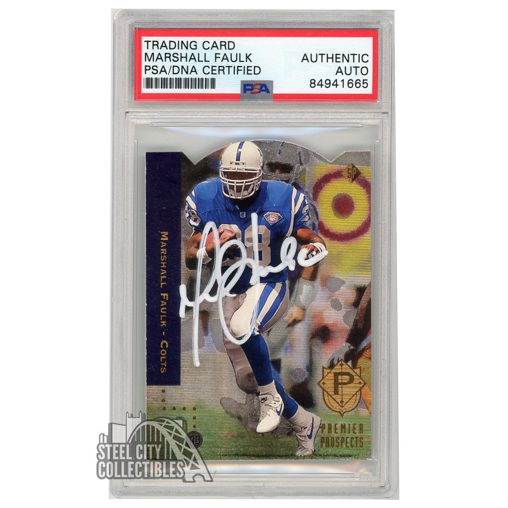 Marshall Faulk 1994 Upper Deck SP Die-Cut Autograph Rookie Card #3 PSA ...