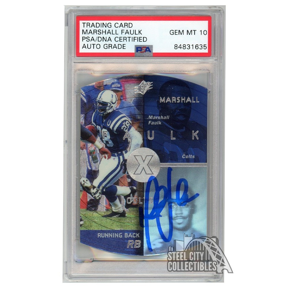 Marshall Faulk 1998 Upper Deck SPX Autograph Card #20 PSA/DNA 10 ...
