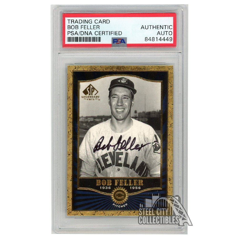 Bob Feller 2001 Upper Deck SP Legendary Cuts Autograph Card #45 PSA/DNA ...
