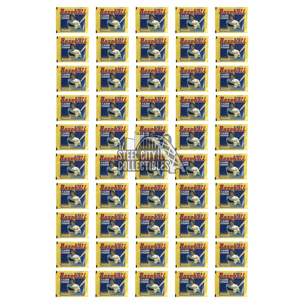 1989 Panini Sticker Baseball 50-Pack Lot | Steel City Collectibles