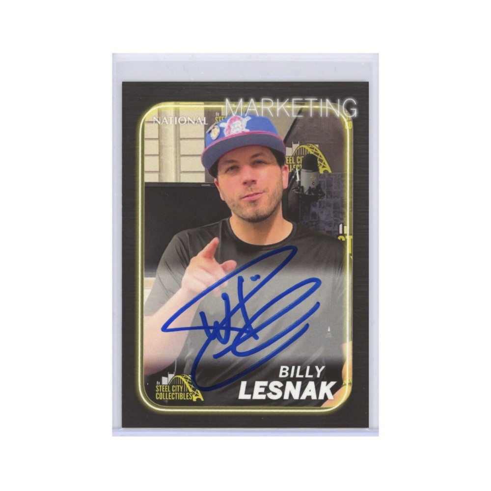 Billy Lesnak Autographed Steel City Collectibles Employee Trading Card ...