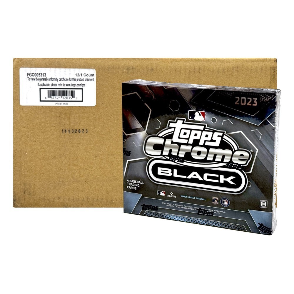 2023 Topps Chrome Black Baseball Hobby 12-Box Case Random Team Group ...