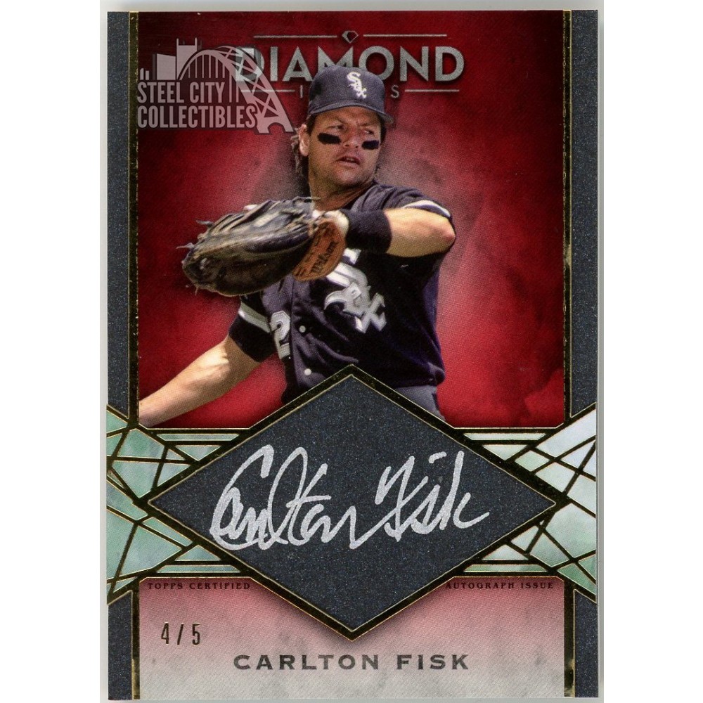 Carlton Fisk 2022 Topps Diamond Icons Red Silver Ink Autograph Card #SI ...