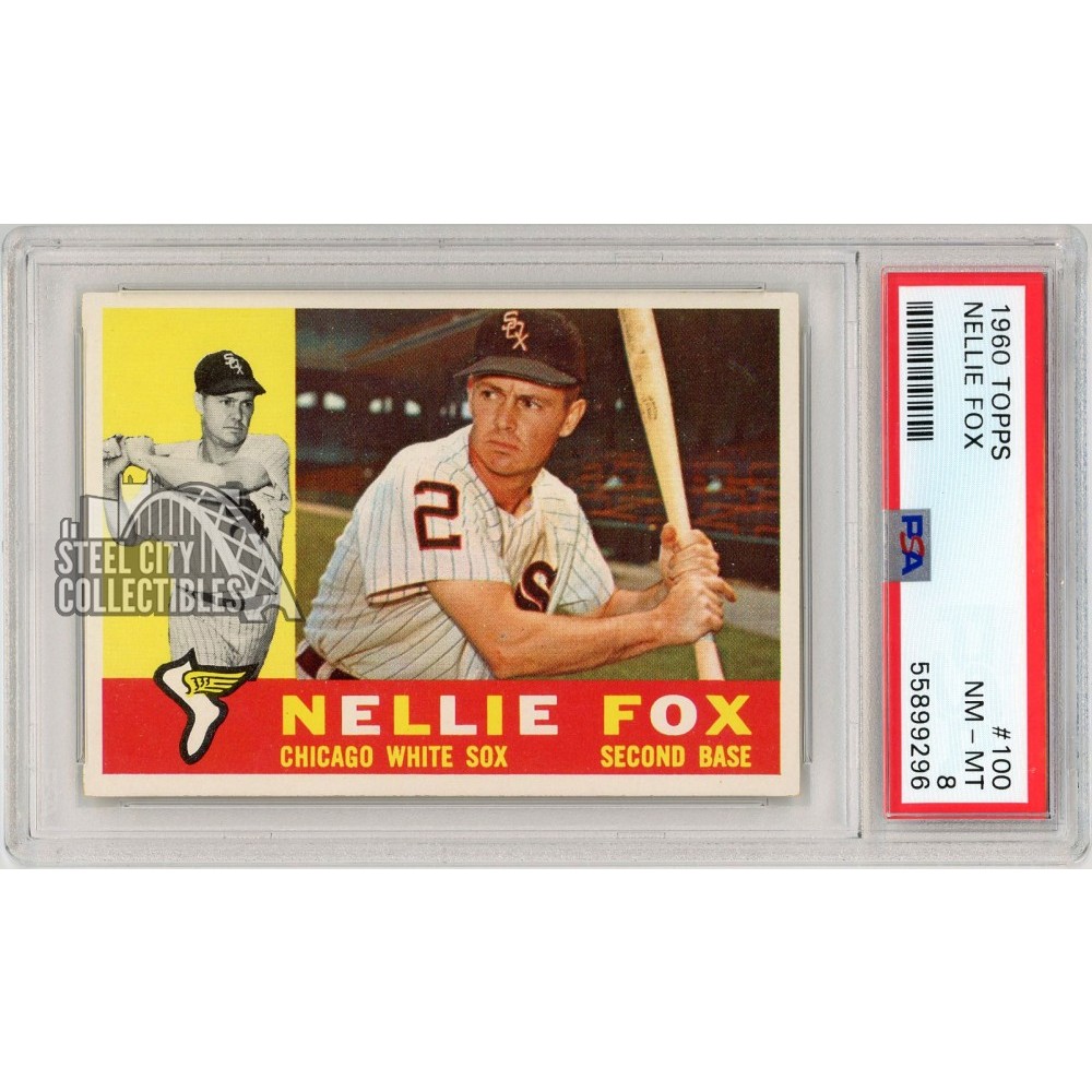 Nellie Fox 1960 Topps Baseball Card #100 PSA 8 | Steel City Collectibles