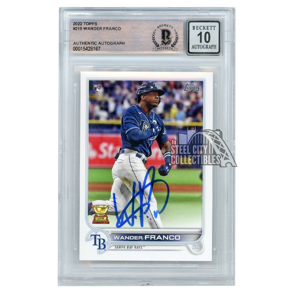 Wander Franco 2022 Topps Autograph Rookie Card #215 BAS 10 | Steel City ...