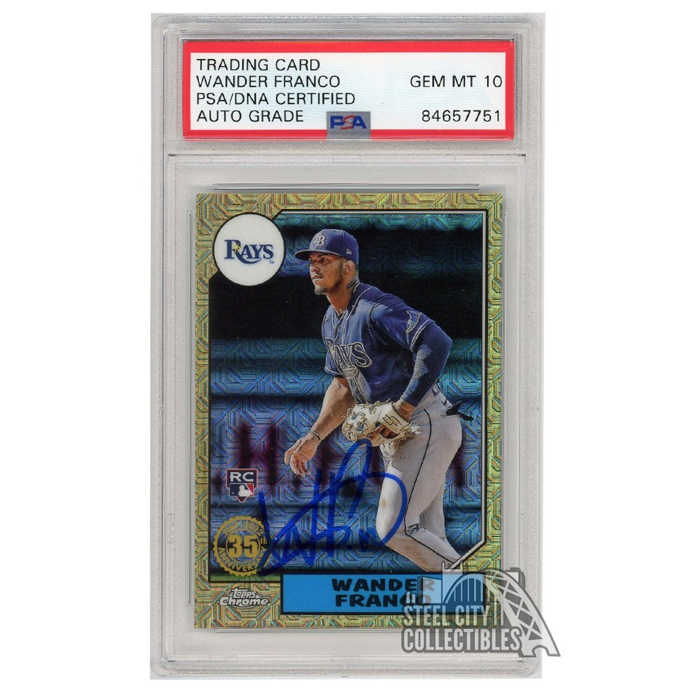 Wander Franco 2022 Topps Chrome '87 Throwback Rookie Autograph Card # ...