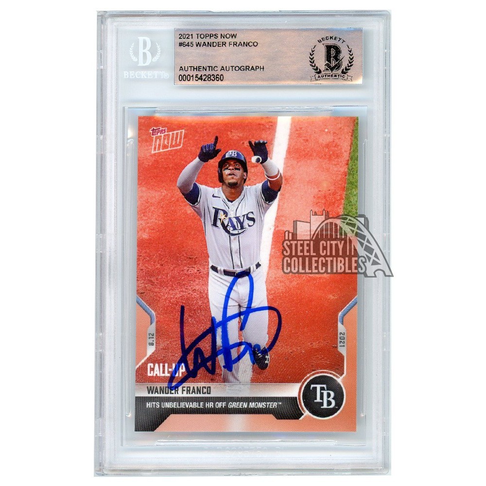 Wander Franco 2021 Topps Now Autograph Card #645 BAS | Steel City ...