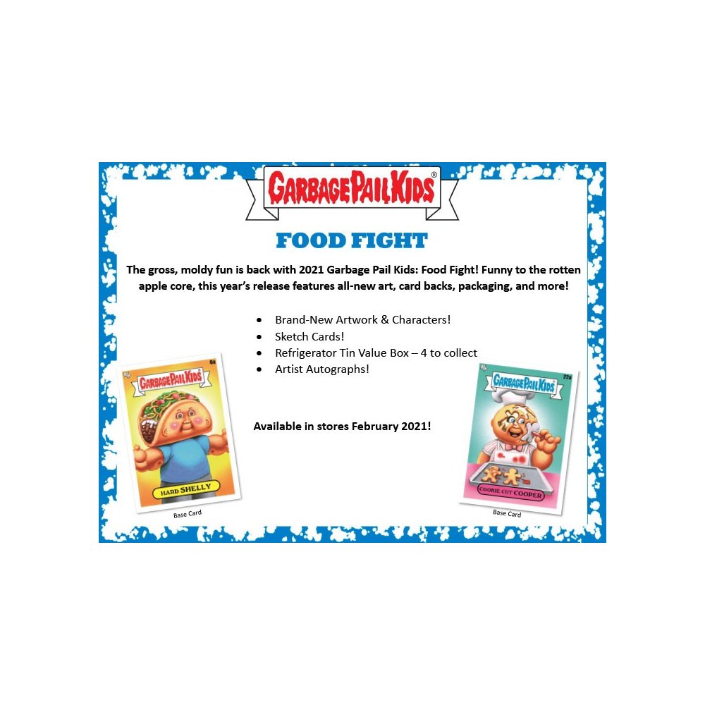 2021 Topps Garbage Pail Kids Food Fight! Fat Pack 108 Pack Case | Steel ...