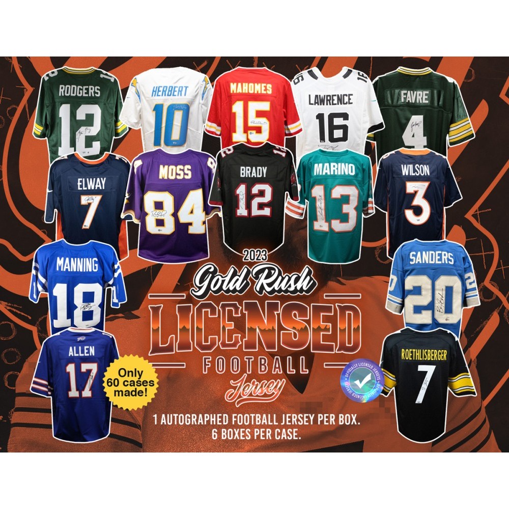 2023 Gold Rush Autographed Licensed Football Jersey Edition 6-Box Case ...