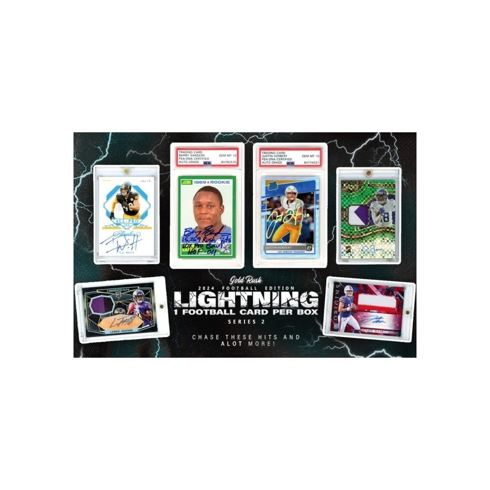 2024 Gold Rush Lightning Football Series 2 10-Box Case SNAKE DRAFT ...