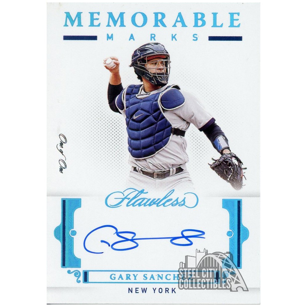 Gary Sanchez 2021 Panini Flawless Memorable Marks Platinum Autograph ...
