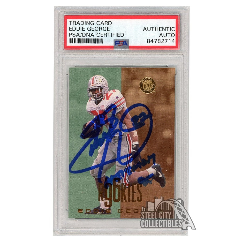 Eddie George 1996 Fleer Ultra Autograph "Heisman 95" Rookie Card #169 ...