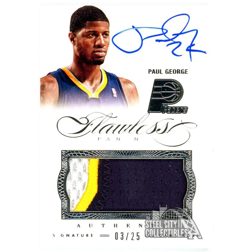 Paul George 2012-13 Panini Flawless Patch Autograph Card #15 03/25 ...