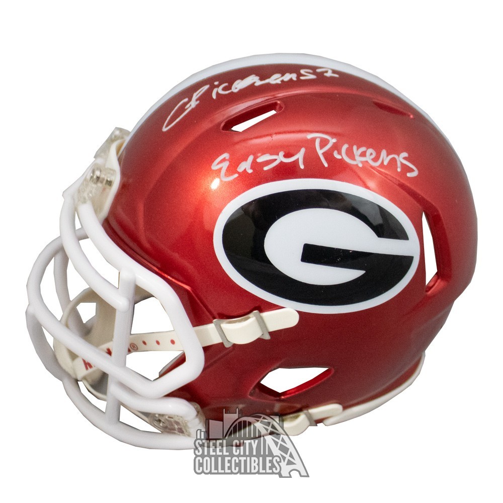 George Pickens Autographed Georgia Flash Mini Football Helmet Easy ...