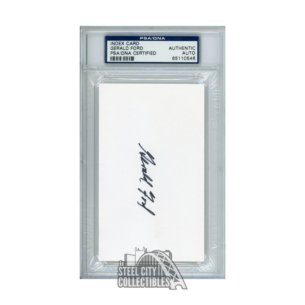 Gerald Ford Autographed Index Card - PSA/DNA | Steel City Collectibles