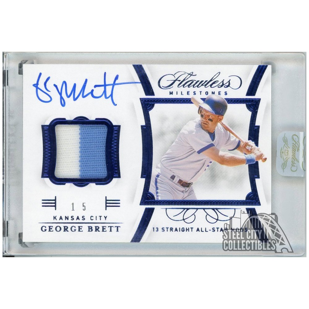 George Brett 2020 Panini Flawless Milestones Autograph Patch Card #FM ...