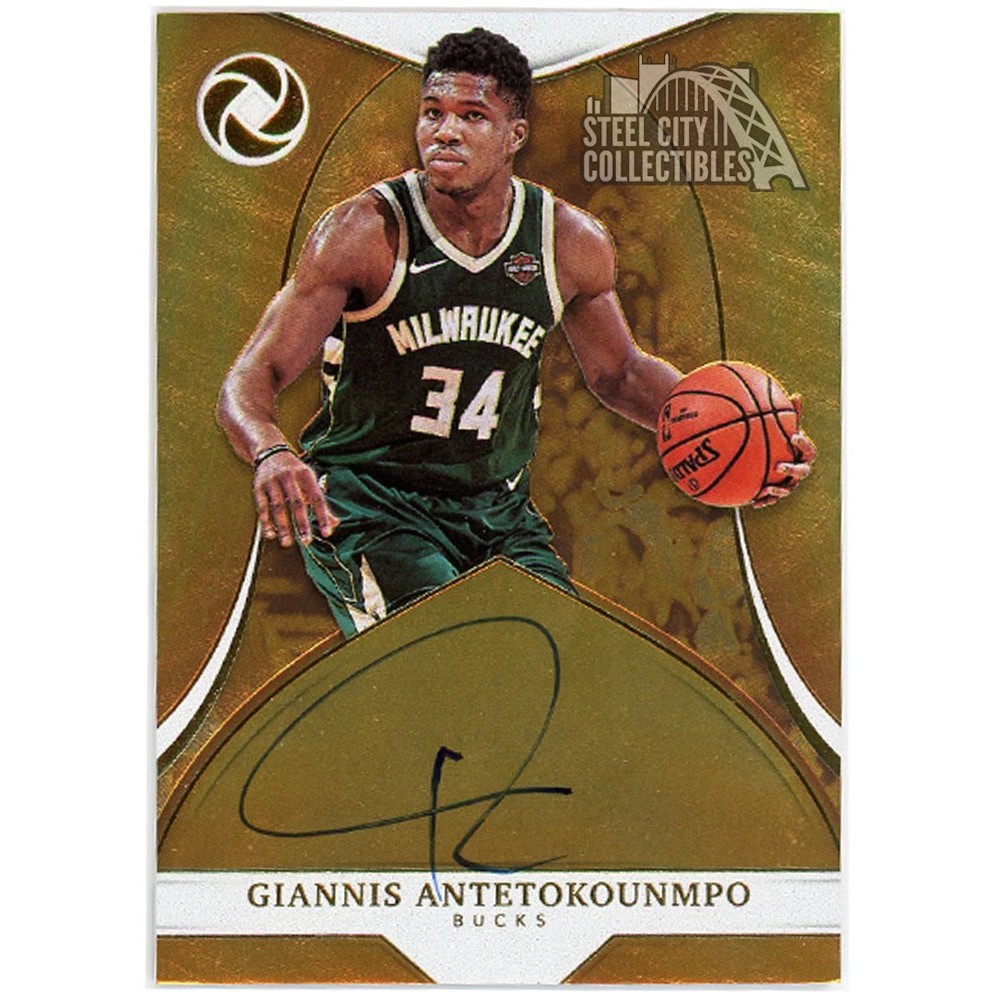 Giannis Antetokounmpo 2018-19 Panini Opulence Autograph Card #OA-GAN 03 ...
