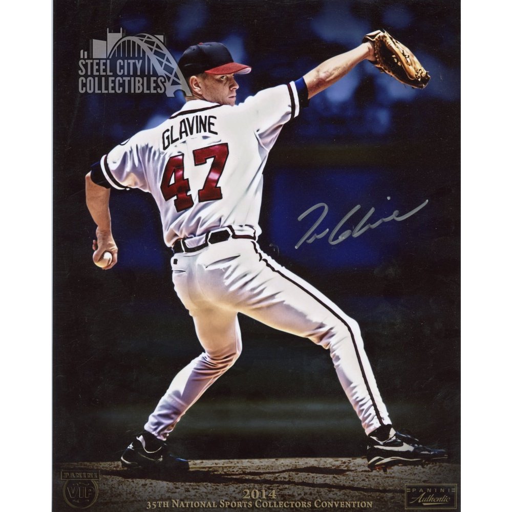 Tom Glavine Autographed Atlanta Braves 8x10 Photo - Panini VIP | Steel ...
