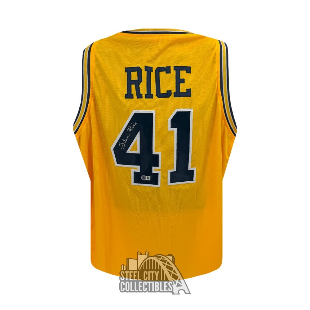 Glen Rice Autographed Michigan Custom Gold Basketball Jersey - BAS ...