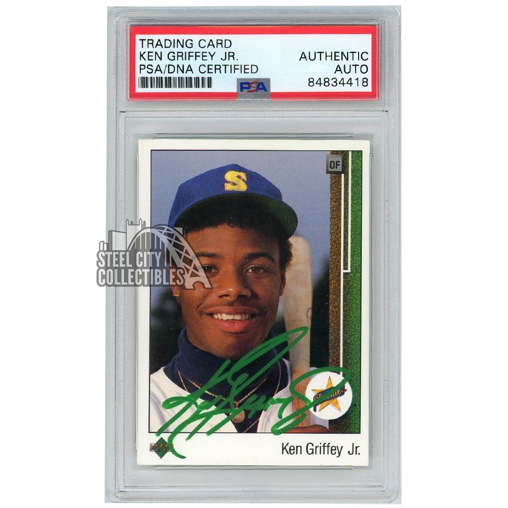 Ken Griffey Jr 1989 Upper Deck Autograph Rookie Card #1 PSA/DNA (Green ...