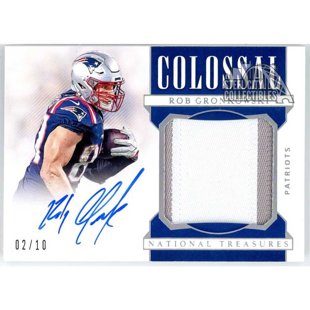 Rob Gronkowski 2019 Panini National Treasures Colossal Patch Auto Card ...